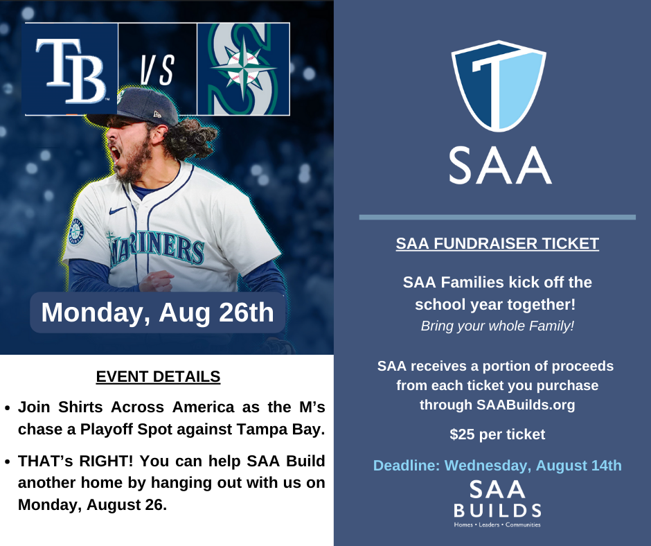 SAA Fundraiser Ticket Order Form – Seattle Mariners! – Shirts Across ...